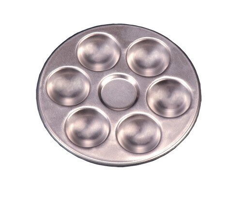6 3/4" Diameter, 10 Well Round Mixing Tray