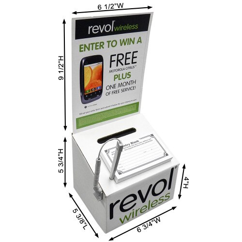 Cardboard Ballot Box: Includes 2 Labels & Factory Direct Low Price!