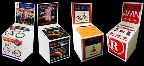 Enter To Win Promotional Display Box |3 Printed Labels