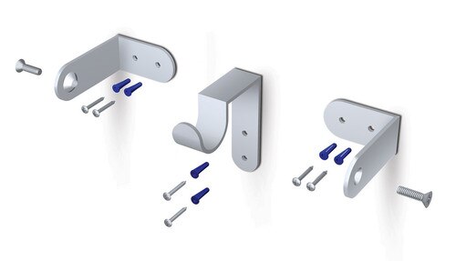Wall Mount Bracket Set (2 Section)