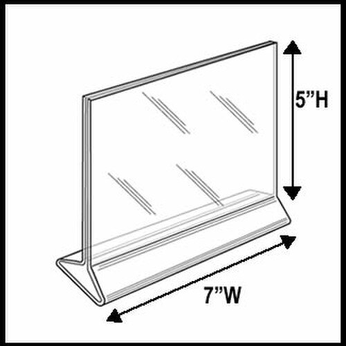 Menu Stand: Displays 7" x 5" Restaurant Menu Cards