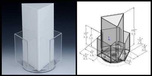 Rotating Table Top Leaflet Holder for 4" Wide Brochures