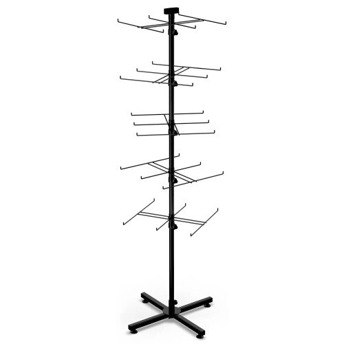 30 Hook Floor Spinner Rack for Hanging Merchandise up to 7.5"w - 5 ...