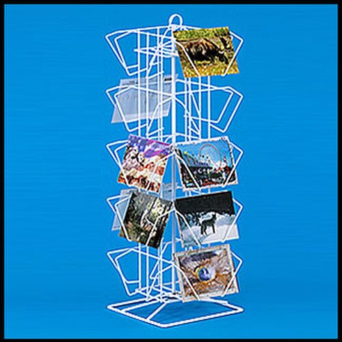 20 Pocket Post Card Spinner Rack - Holds 6" Wide Post Cards