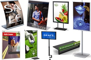 Slat Wall Clamp-On Sign Holder